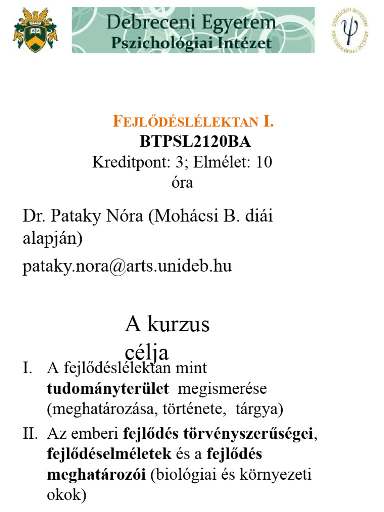 FejlÅ dÃ©lÃ©lektan I Bevezetã©s Fejlå dÃ©selmÃ©letek | PDF