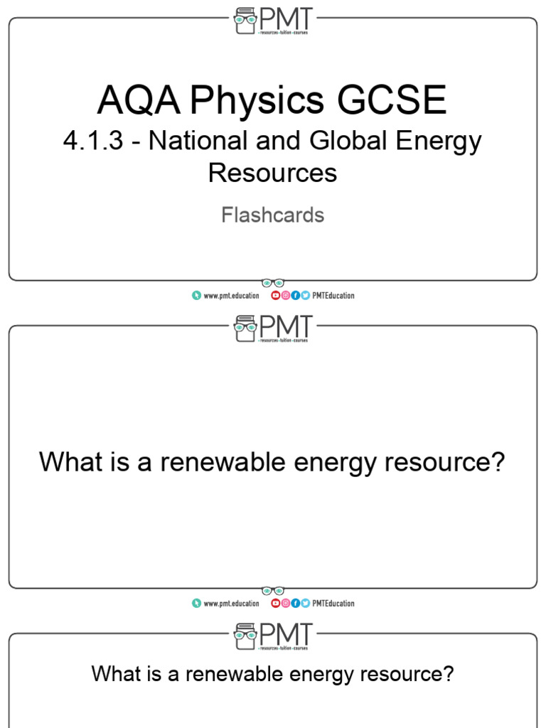 National And Global Energy Resources