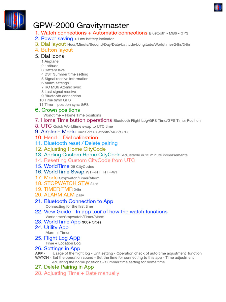 GPW-2000 Instructions PDF V3.9 WUP69 | PDF | Timer | Clock