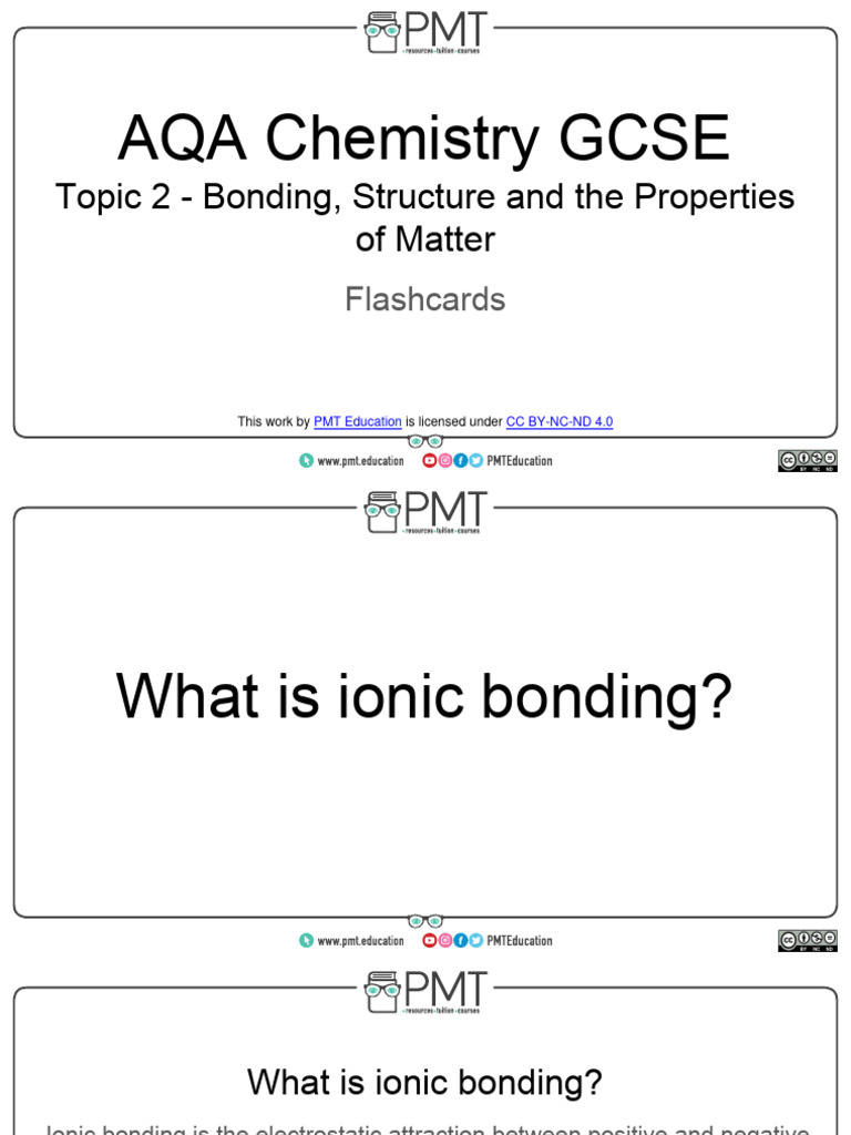AQA Chemistry GCSE: Bonding & Properties | PDF