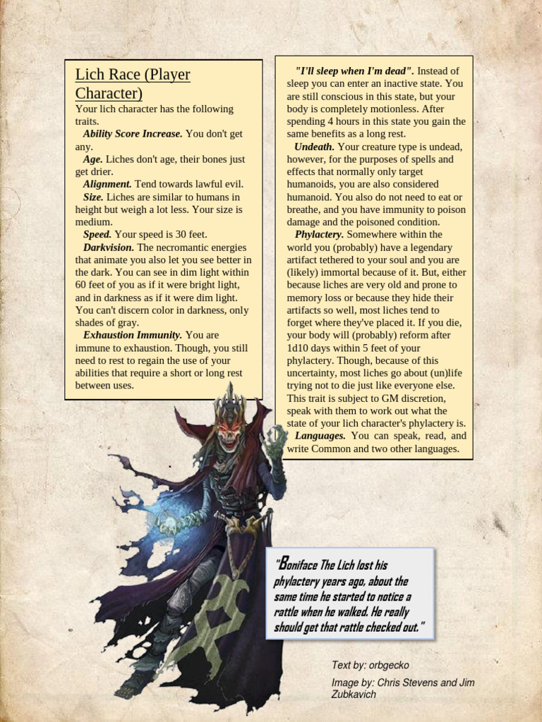 Lich Race | PDF | Philosophy | General Fiction