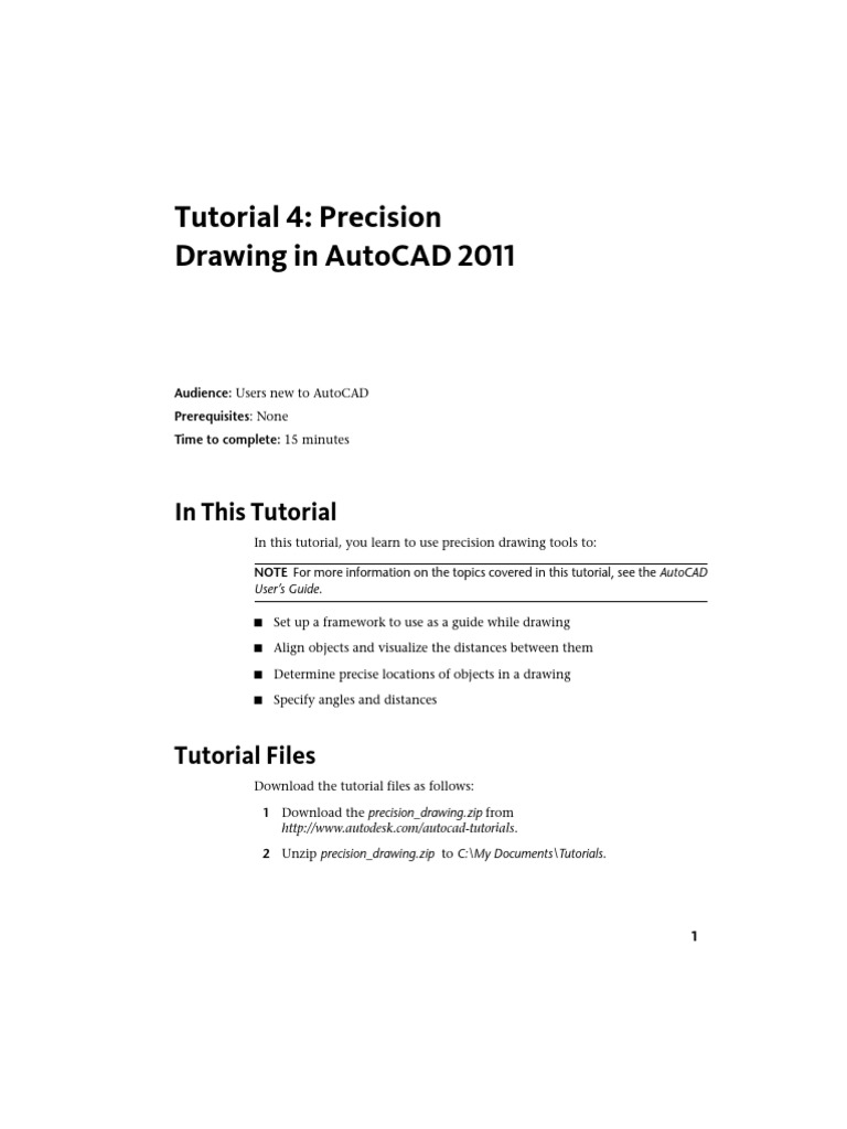 AutoCAD 2011 Tutorial 4 - Precision Drawing | PDF | Auto Cad ...