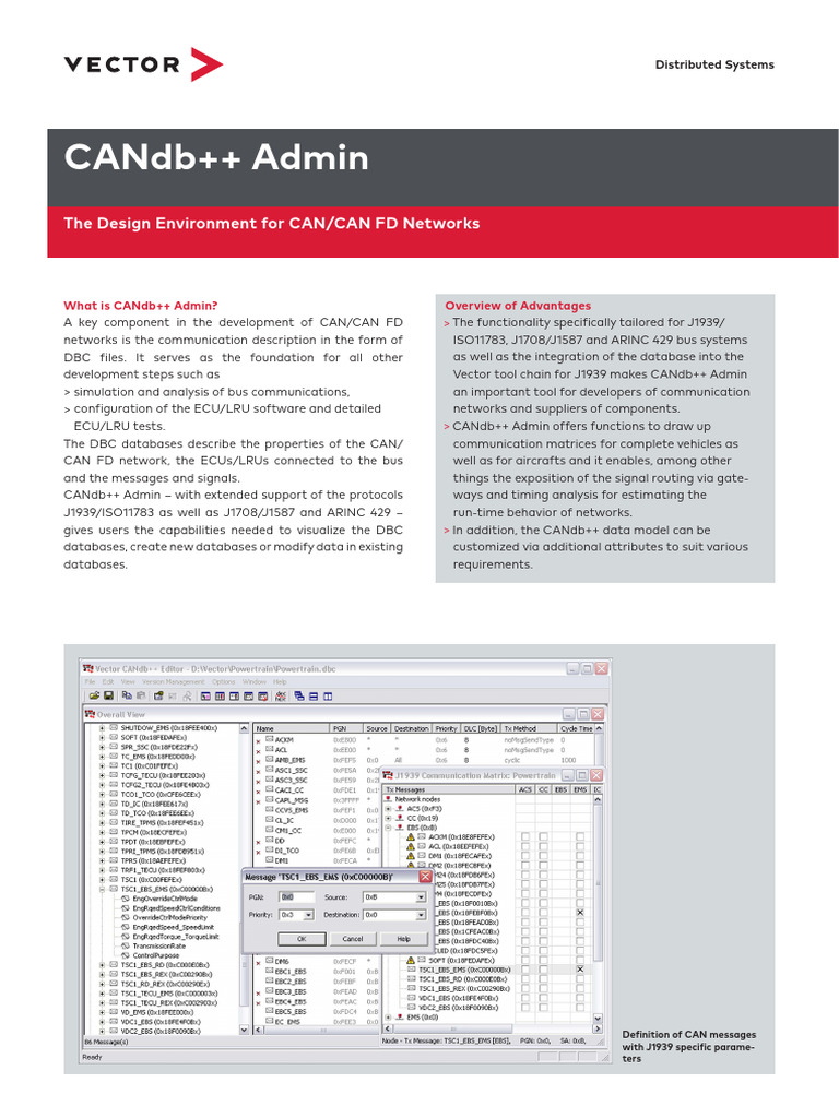 CANdb Admin FactSheet EN | PDF | Business | Computers
