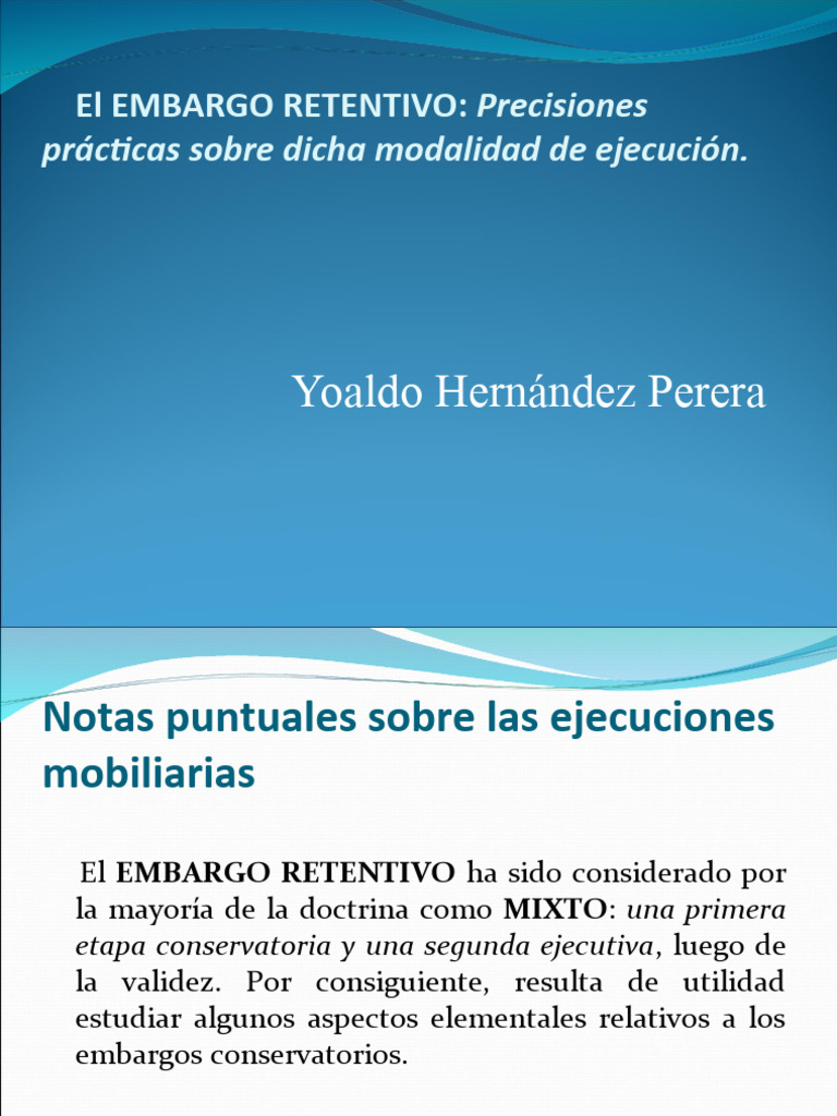 Embargo Retentivo (Gaceta) (2891) - Solo Lectura - Modo de ...