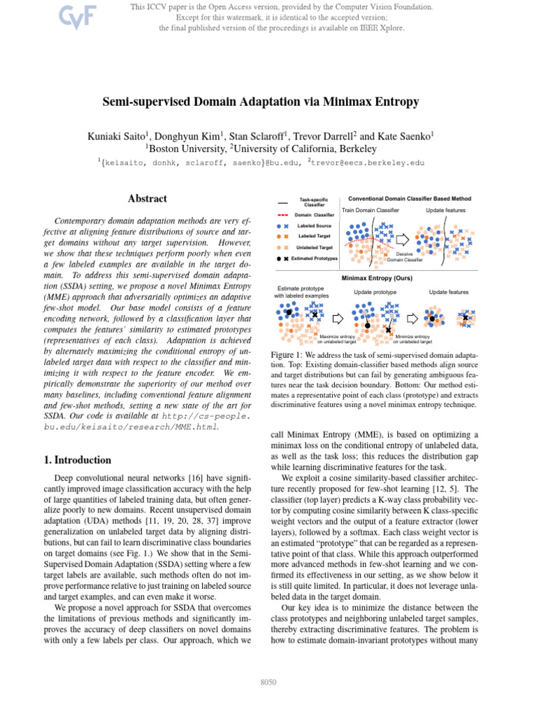 Semi-Supervised Domain Adaptation Via Minimax Entropy | PDF | Applied ... Semi-Supervised Domain Adaptation Via Minimax Entropy | PDF | Applied ...