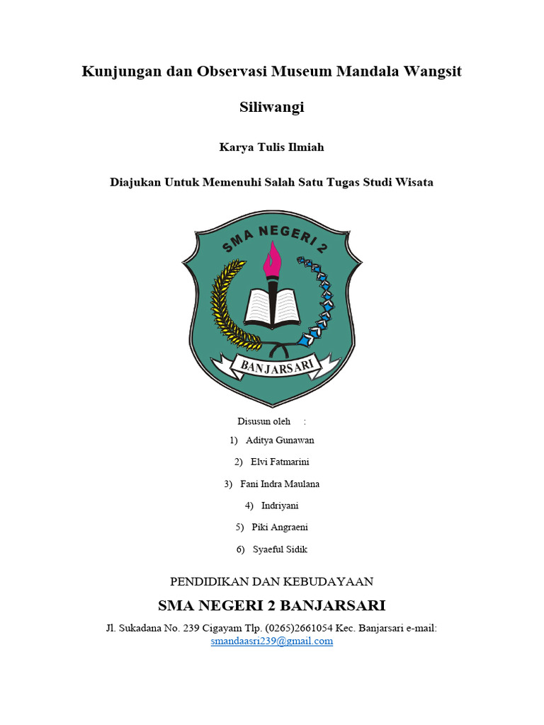 Karya Tulis Ilmiah Studi Wisata | PDF Karya Tulis Ilmiah Studi Wisata | PDF