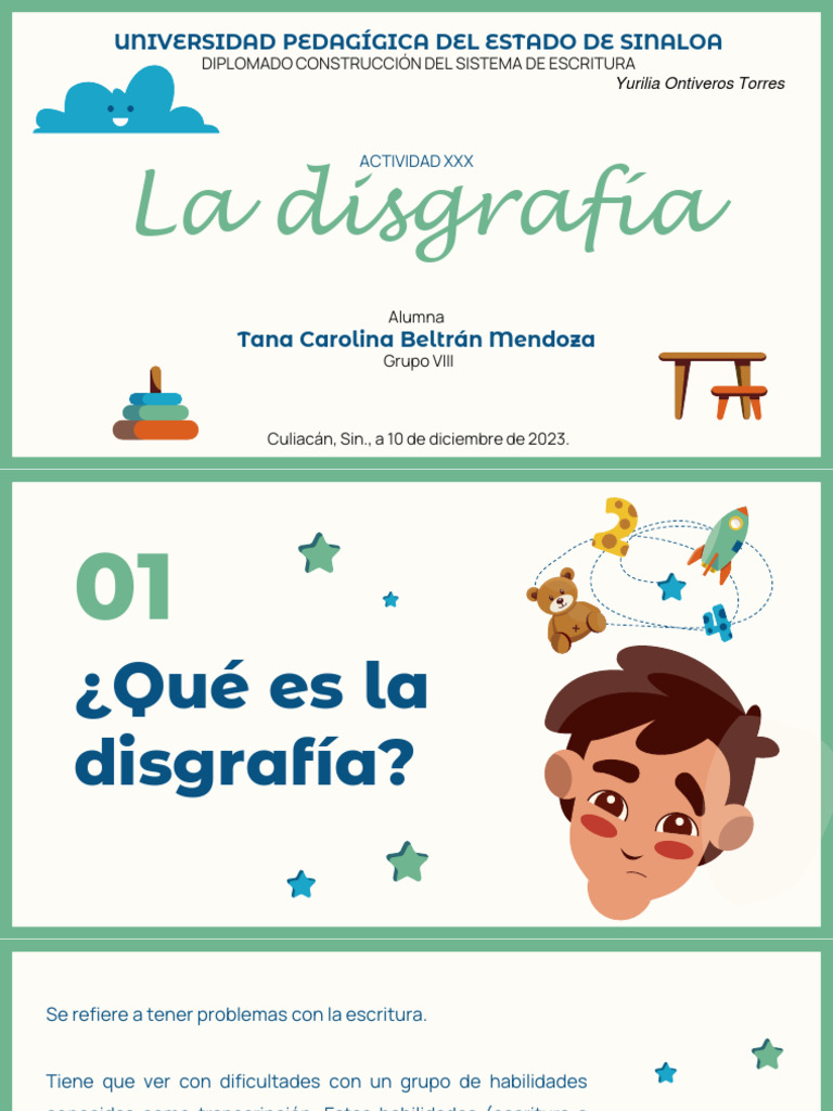 La Disgrafia | PDF | Terapia ocupacional | Escritura