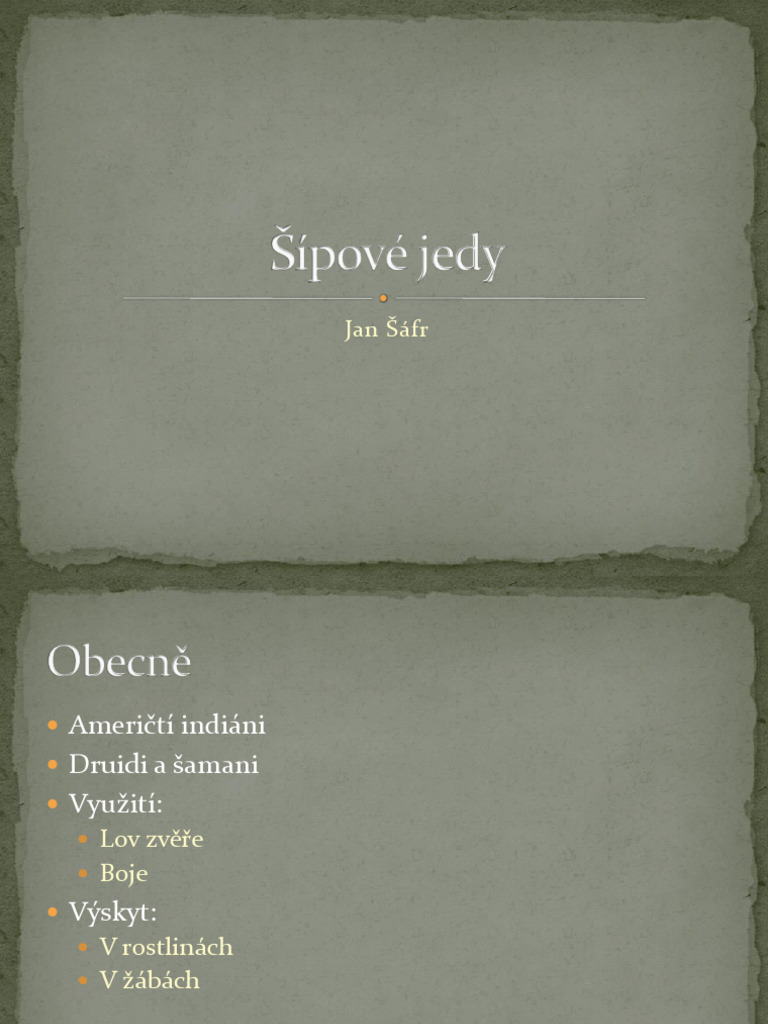 Šípové Jedy - Prezentace | PDF