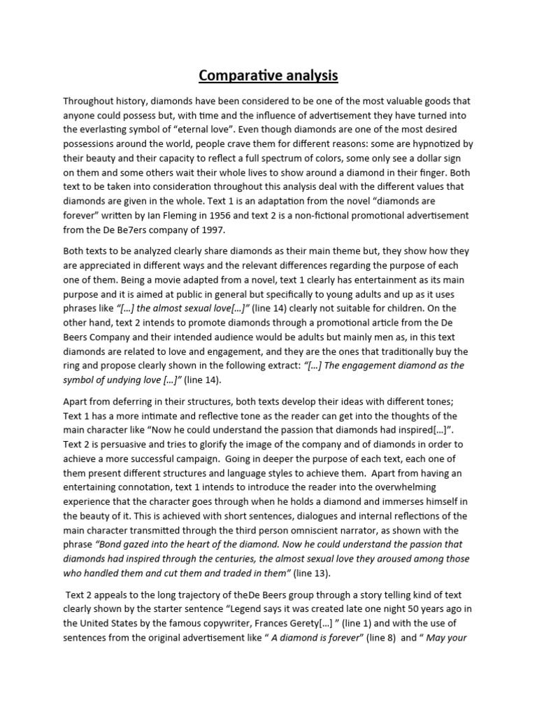 Comparative Analysis English IB | PDF