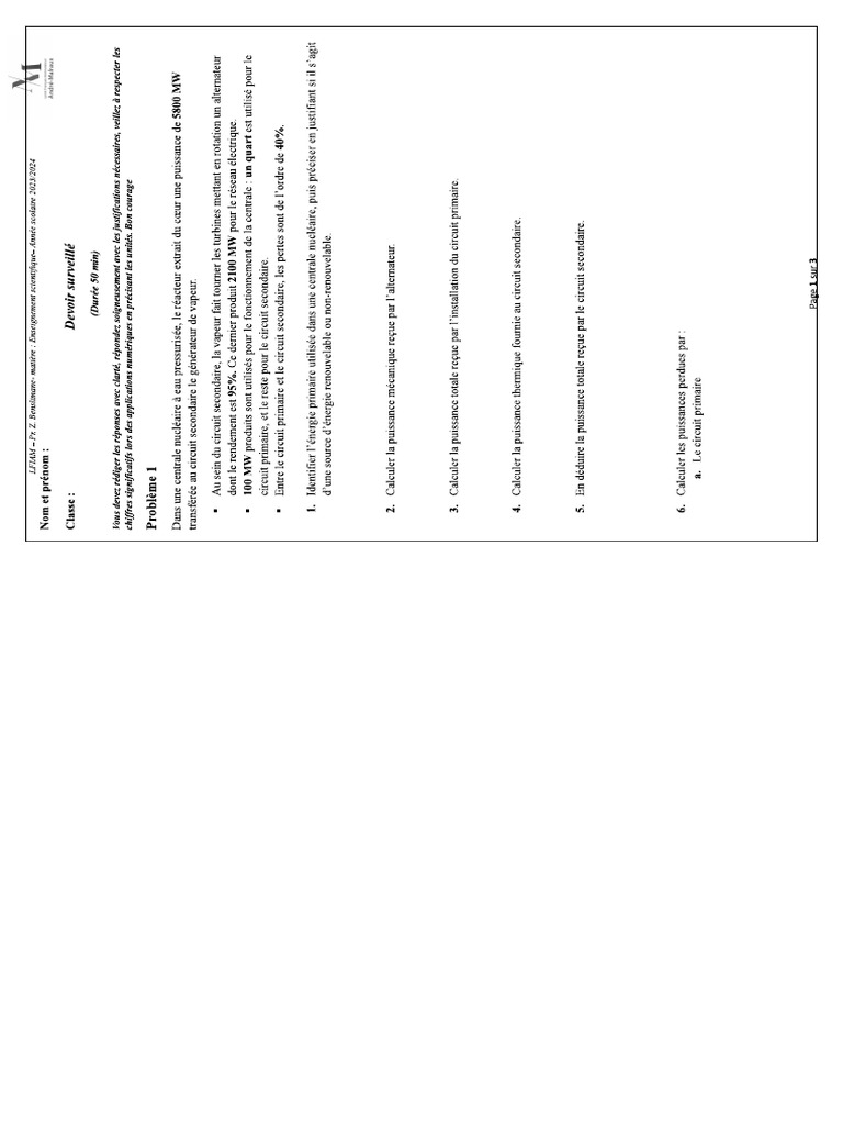 Version Finale Evaluation 2 - Atouts de L'électricité | PDF