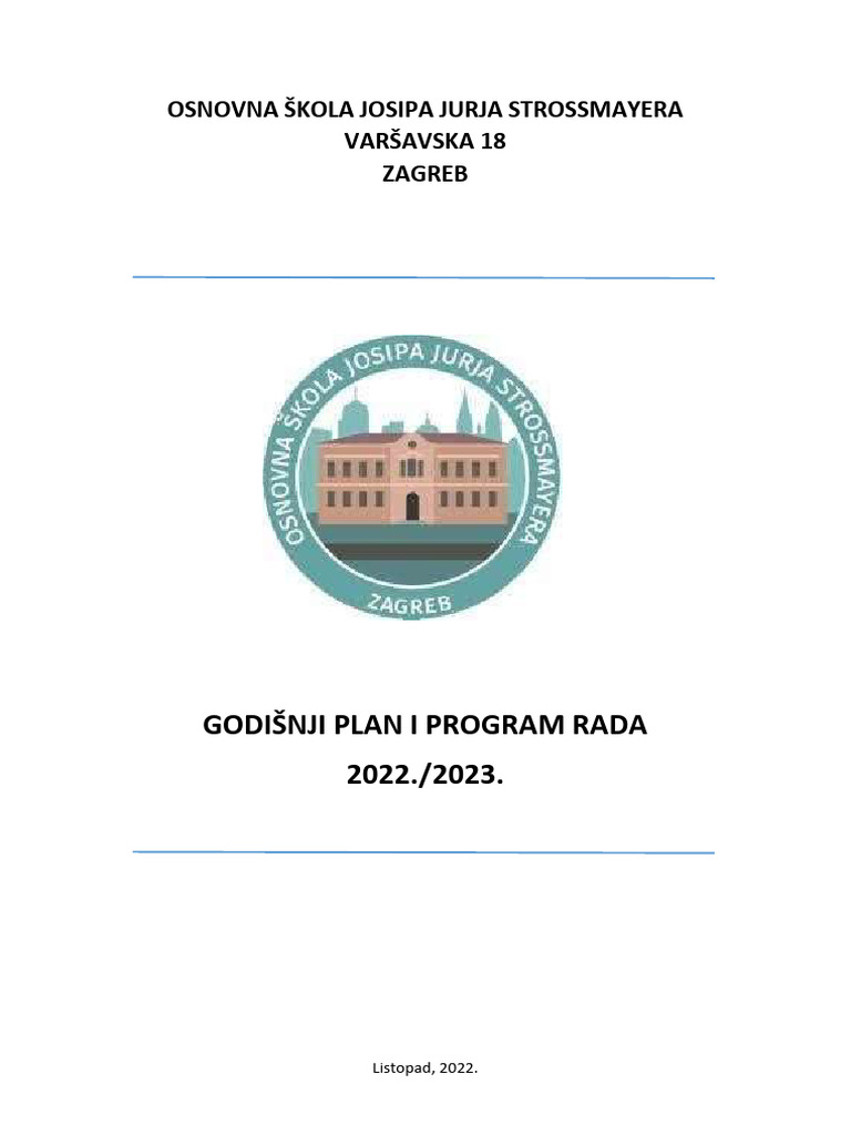 Godisnji Plan i Program 2022 2023 | PDF