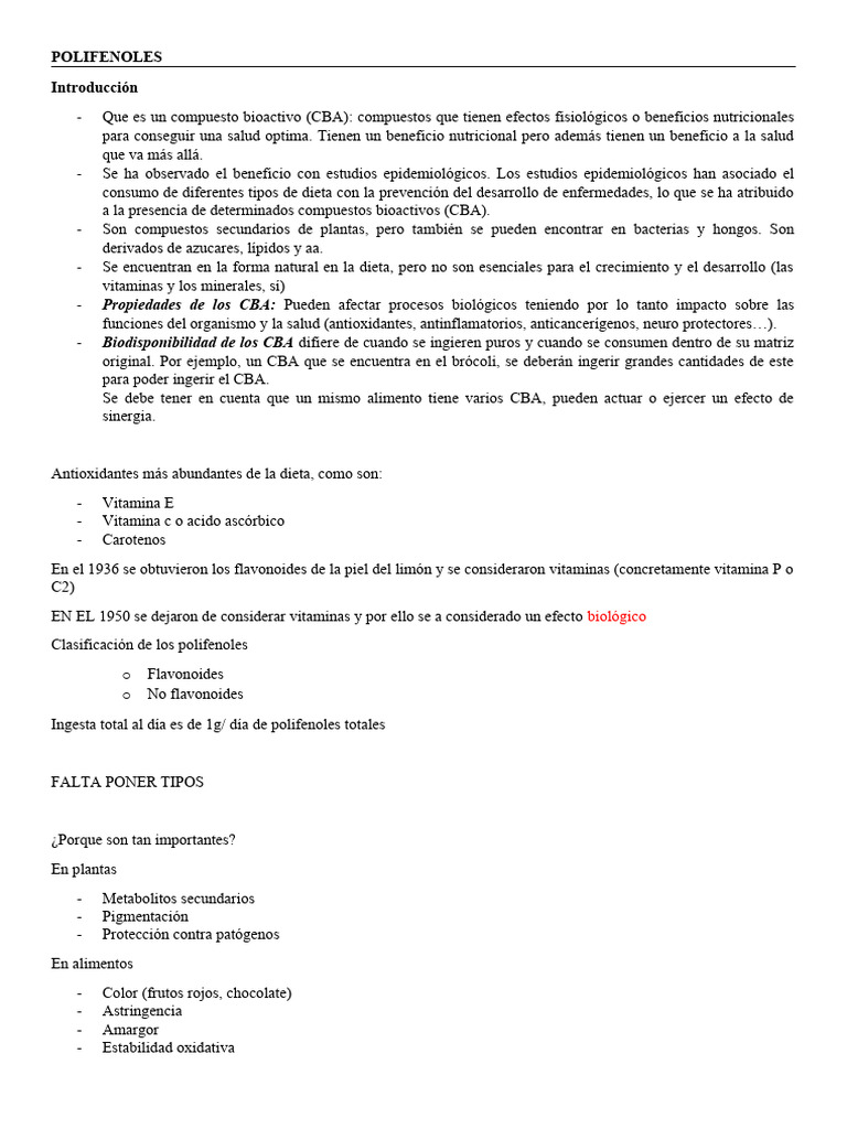 T 5.4 Polifenoles | PDF | Antioxidante | Polifenol