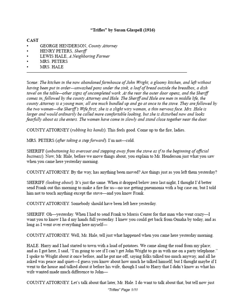 Trifles | PDF