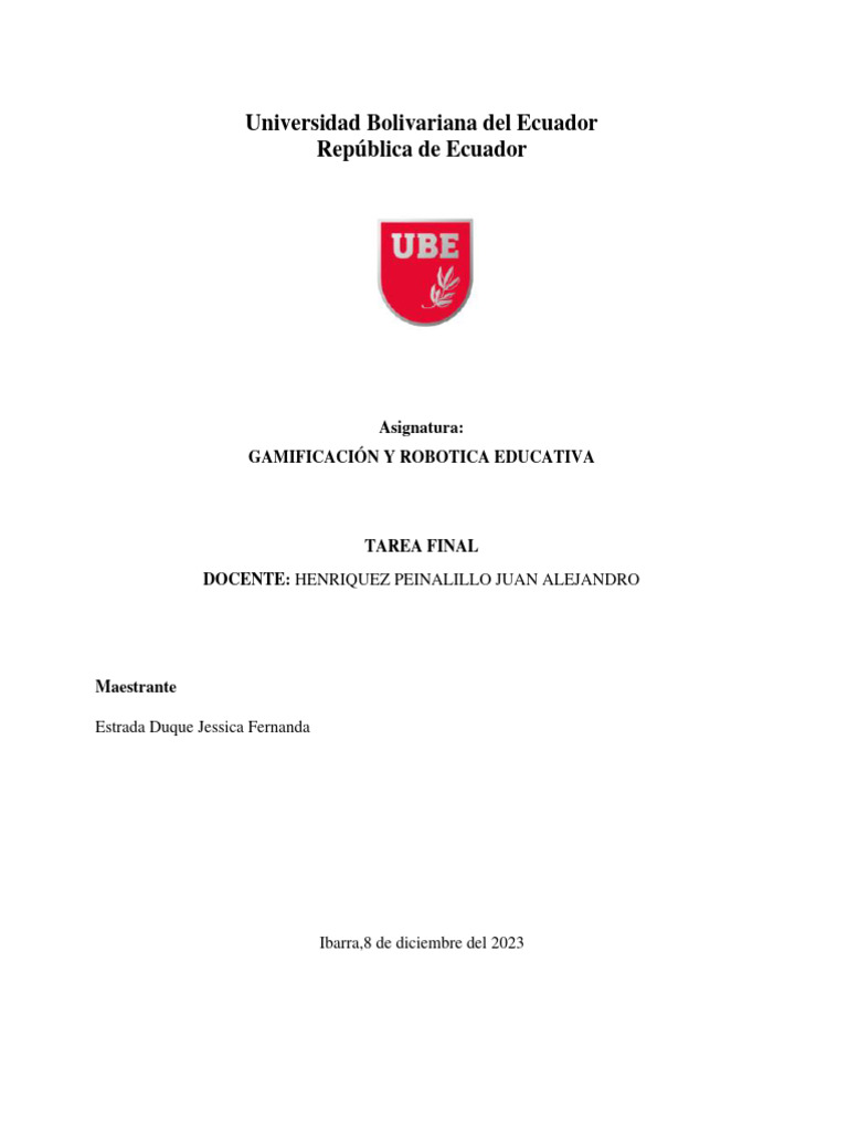 Tarea Final de Gamificacion y Robotica Aeducativa Jessica Estrada | PDF | Scratch (lenguaje de ...