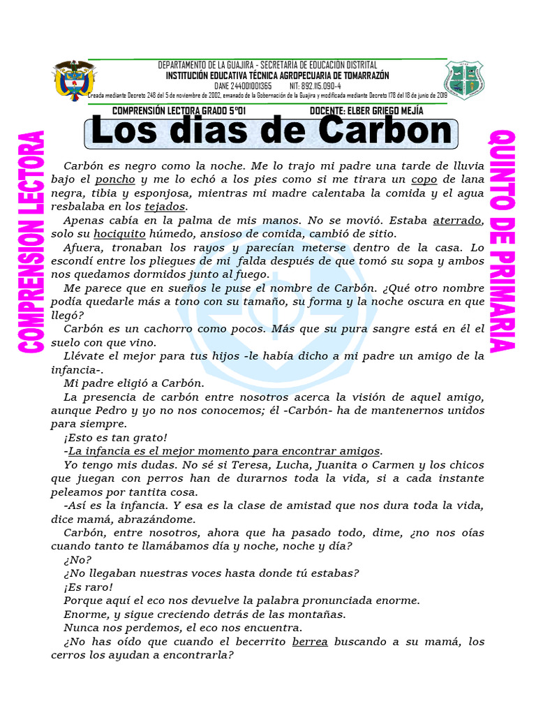 Lectura Los Dias de Carbón | PDF