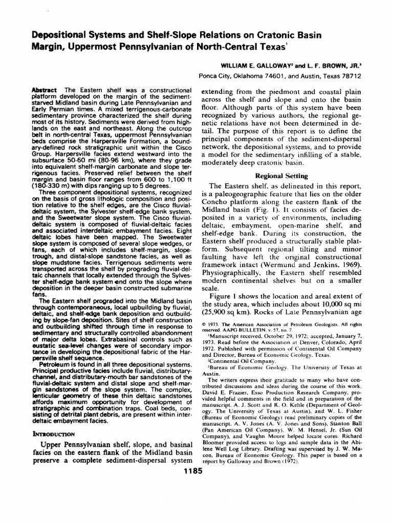 Galloway 1973 | PDF | River Delta | Sedimentary Rock
