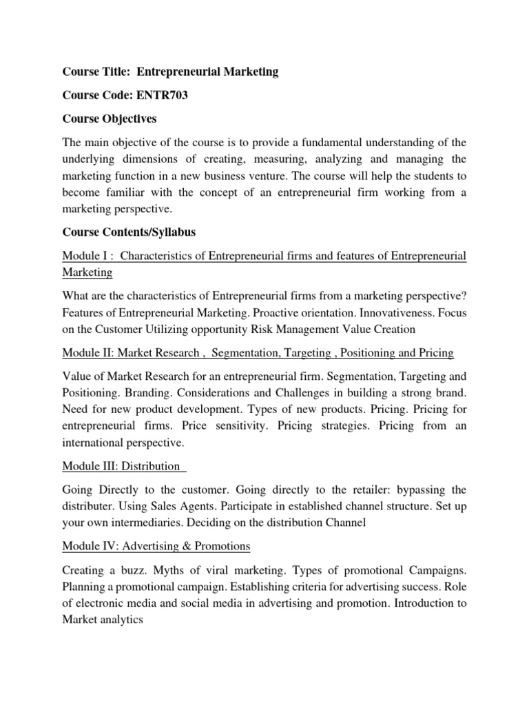 Entrepreneurial Marketing | PDF | Marketing | Entrepreneurship