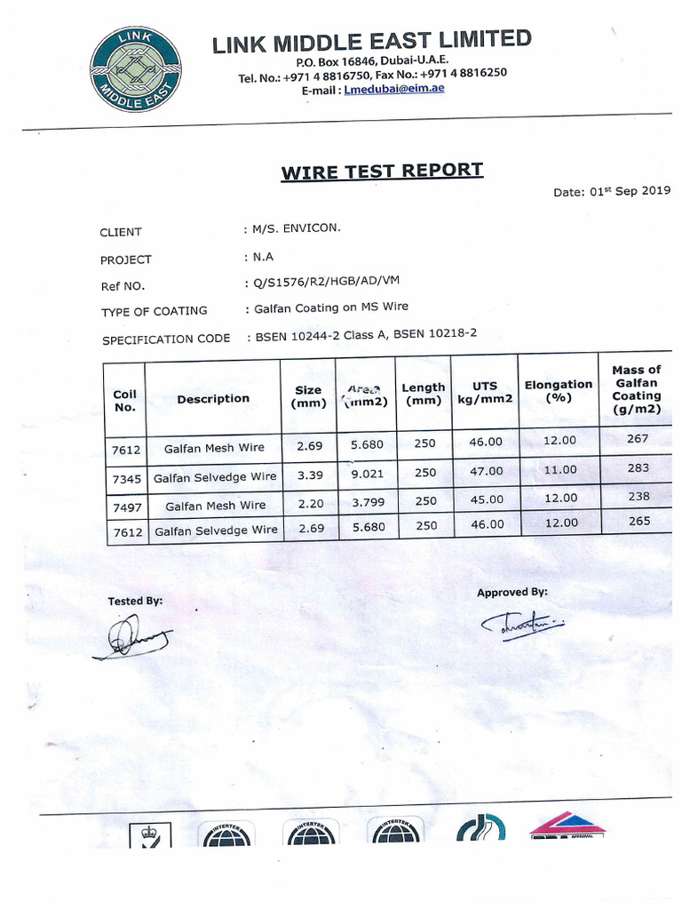 Gabion Wire Mesh Specification | PDF