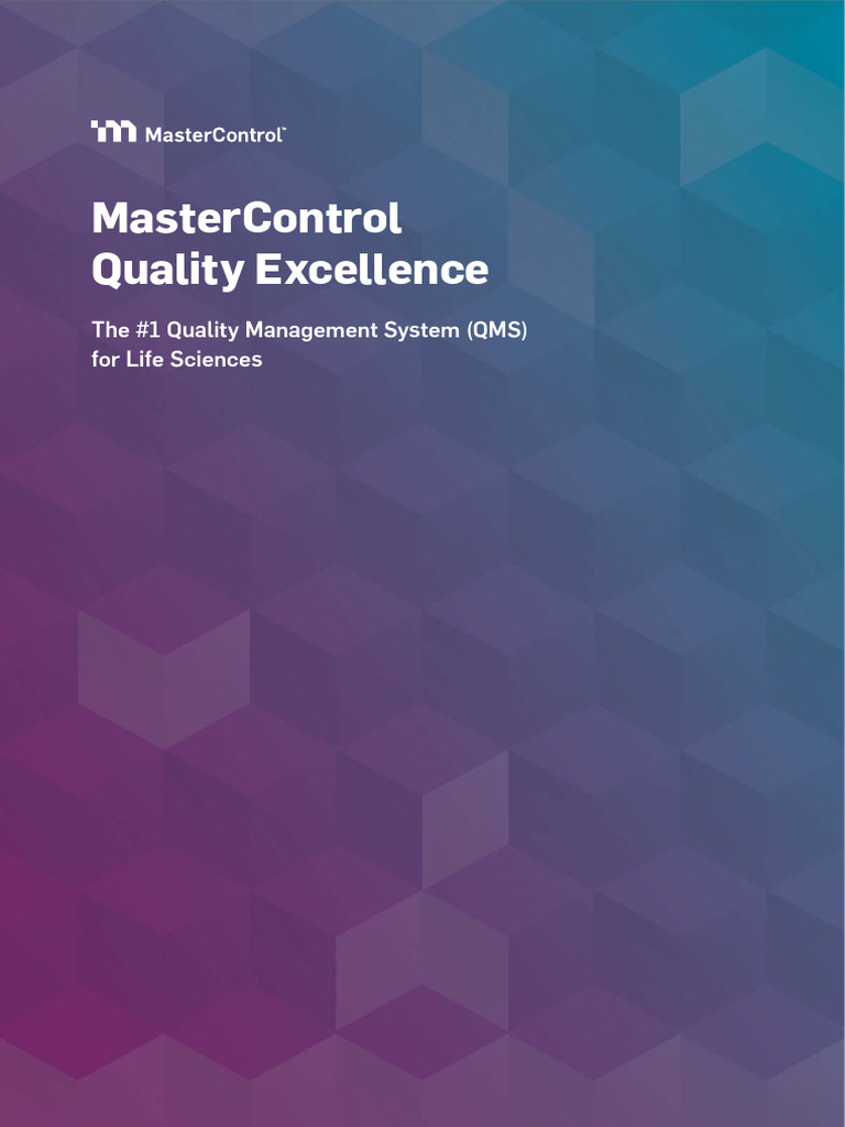 Mastercontrol Quality Excellence | PDF