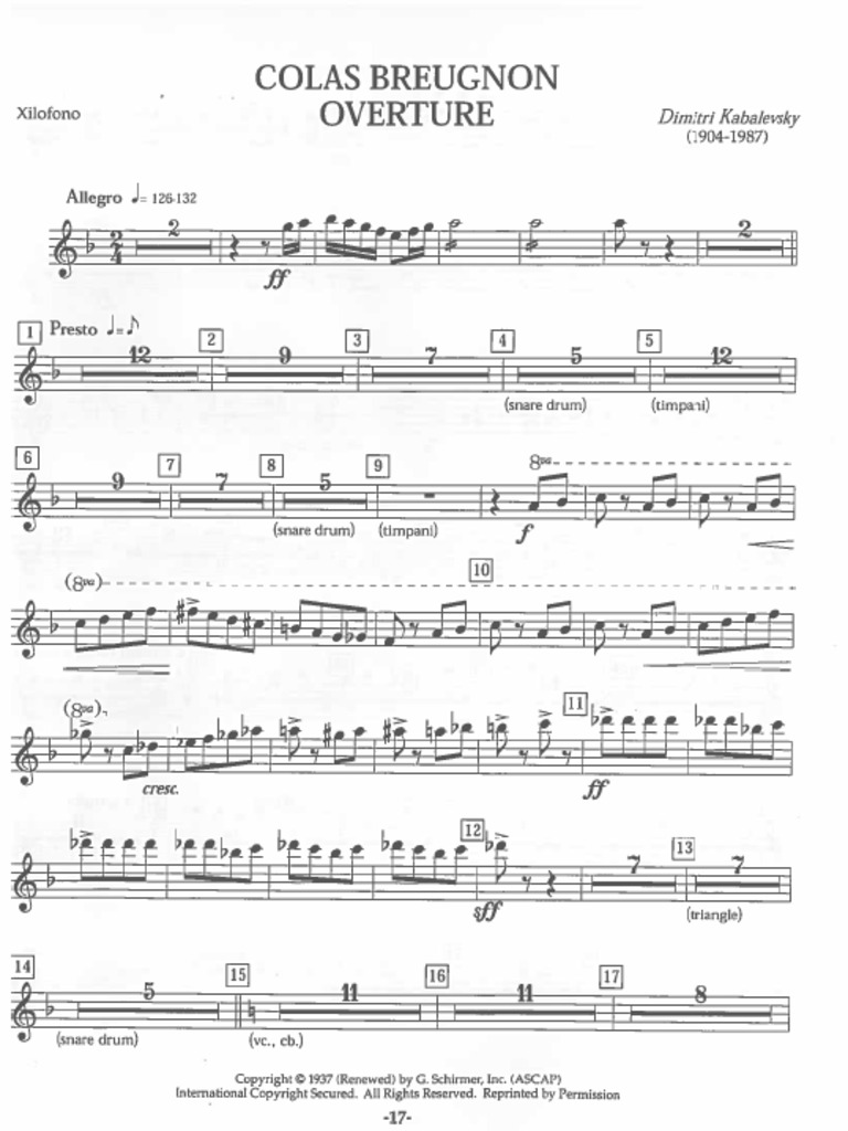 Kabalevsky Colas Xylo | PDF