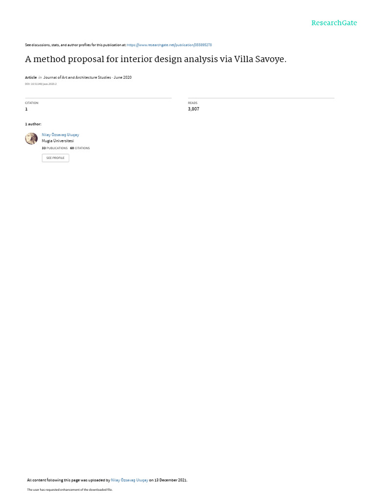 A Method Proposal For Interior Design Analysis Via | PDF | Symmetry ...