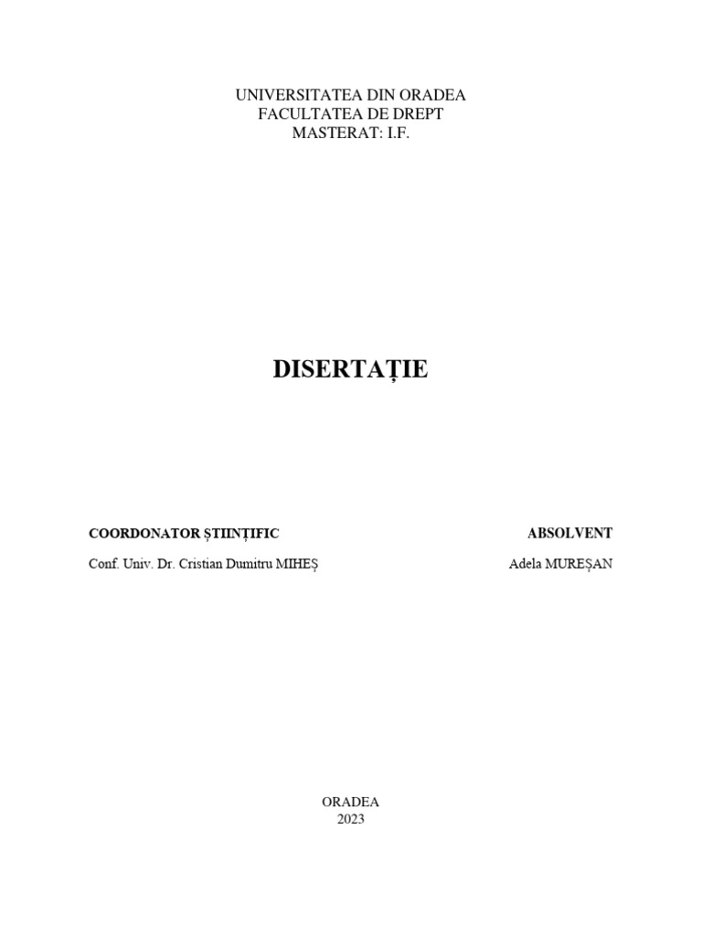 Lucrarea de Disertatie - V 29052023 | PDF