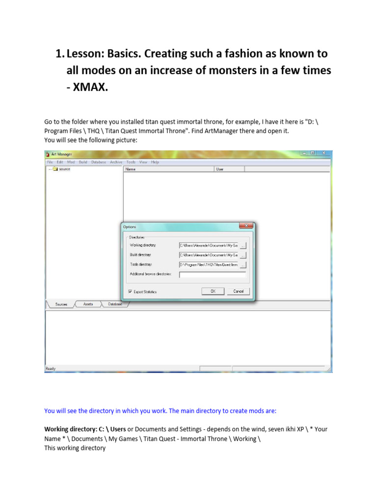 Creating A Mod For Titan Quest | PDF | Computer File | Directory (Computing)