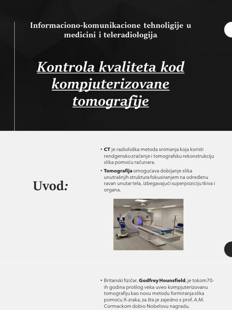 Kontrola kvaliteta CT aparata | PDF