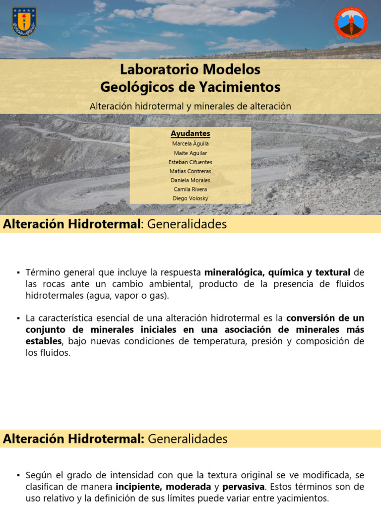 Alteración Hidrotermal | PDF | Minerales | Roca (geología)