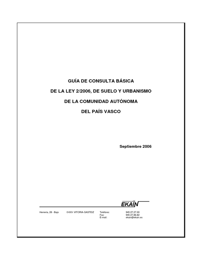 Urbanismo-Guia-basica-Ley-2-2006-de-Suelo-y-Urbanismo-de-la-CAPV | PDF ...