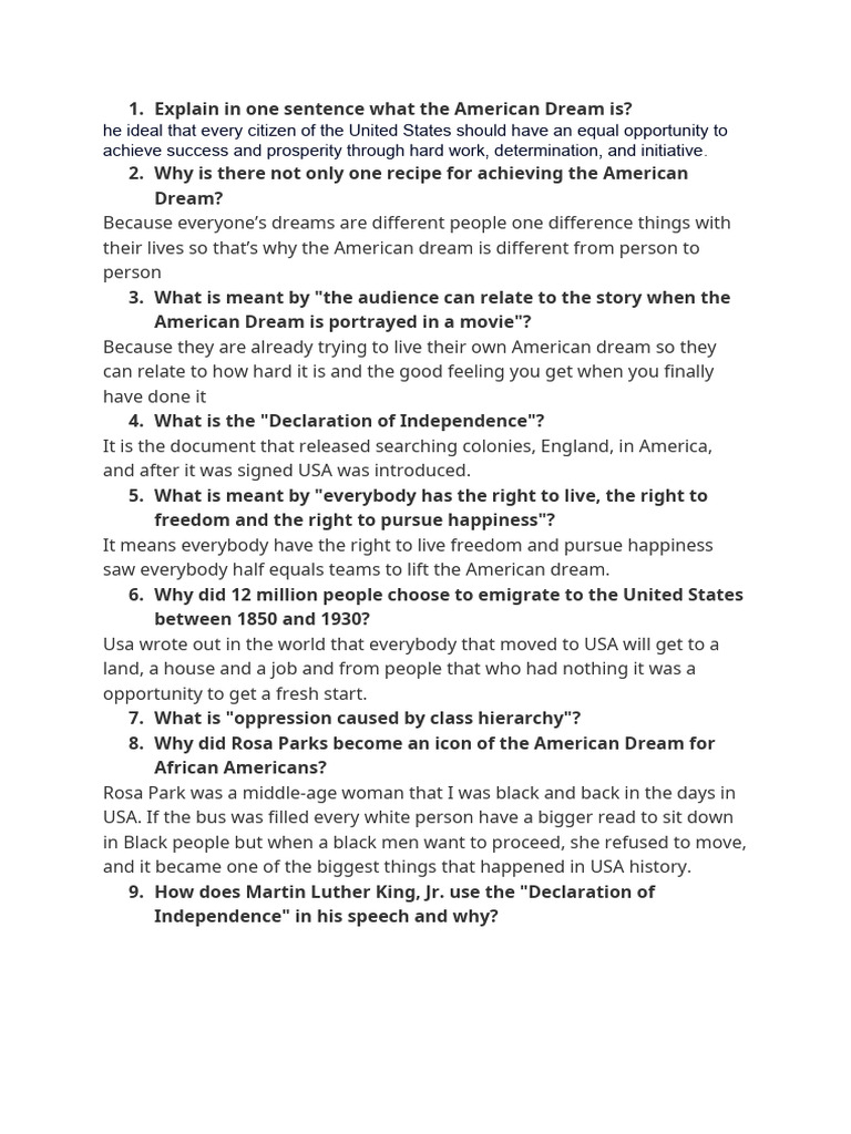 The America Dream | PDF