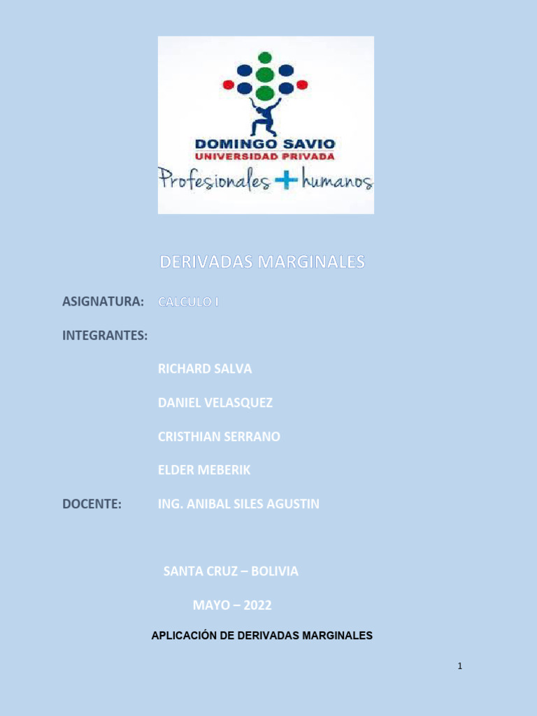 Derivadas Marginales | PDF | Utilidad marginal | Utilidad