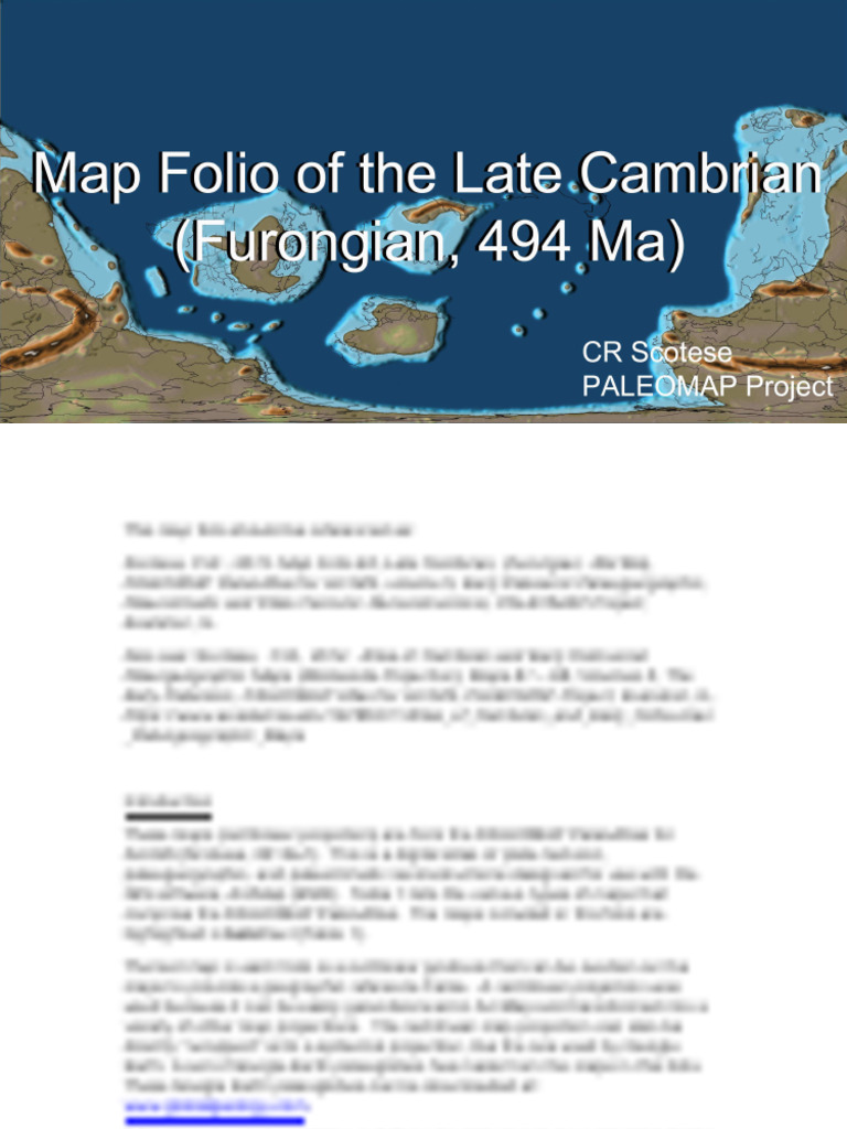 Late Cambrian Paleogeographic Maps | PDF | Plate Tectonics | Topography
