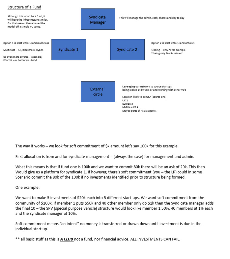 Syndicate Investment Structure Guide | PDF | Startup Company | Small ...