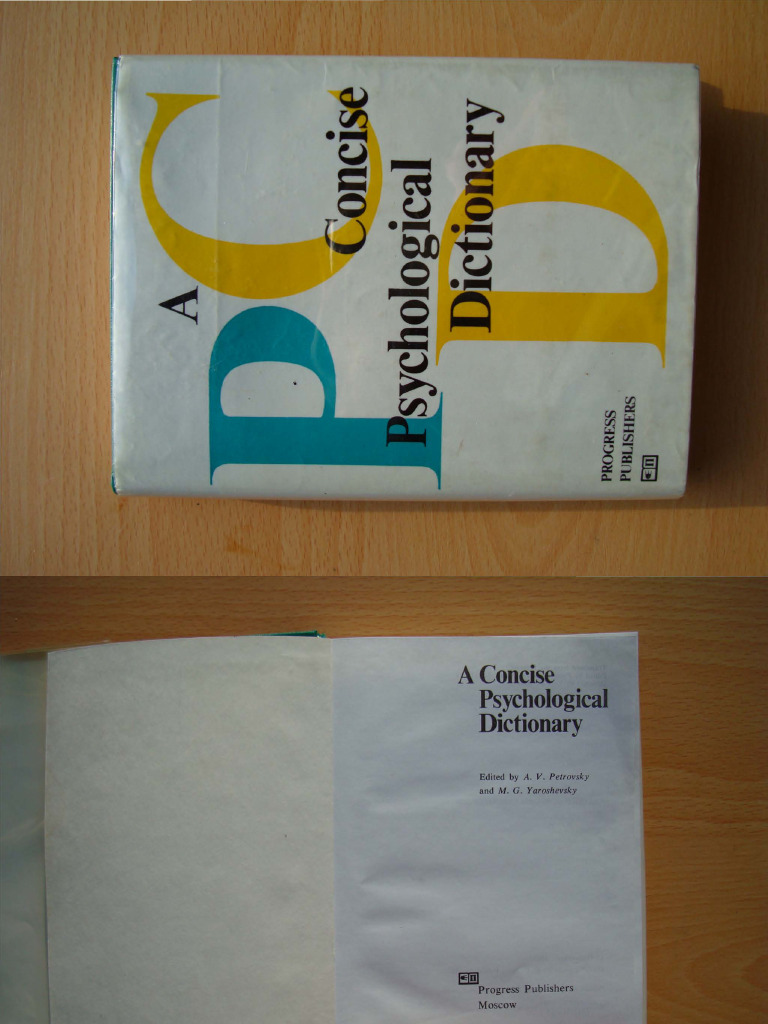 A Concise Psychological Dictionary | PDF | Psychological Theories ...