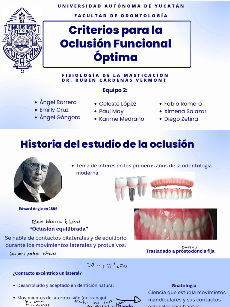 Criterios para La Oclusión Funcional Óptima 2023-09-26 14 - 06 - 55 | PDF