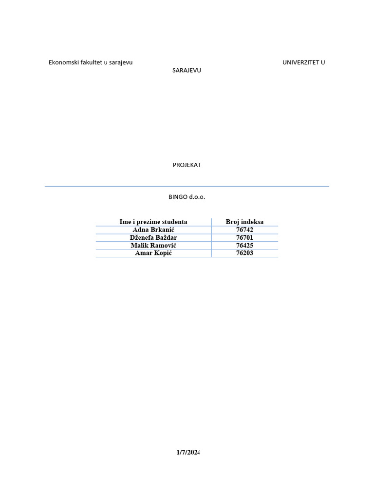 Projekat e Business | PDF