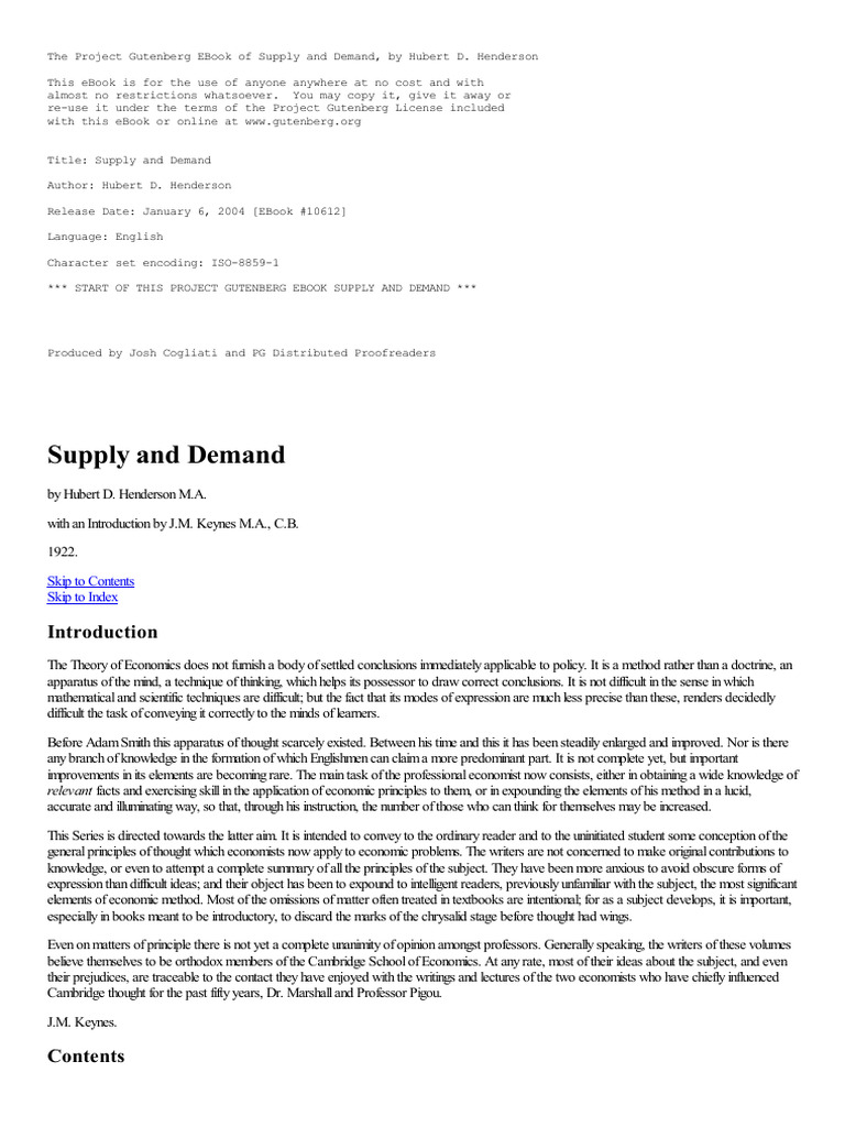 Supply and Demand - PDF Room | PDF | Demand | Economic Equilibrium