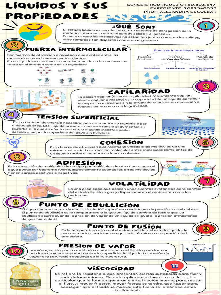 Infografia Liquidos 2 | PDF | Líquidos | Gases
