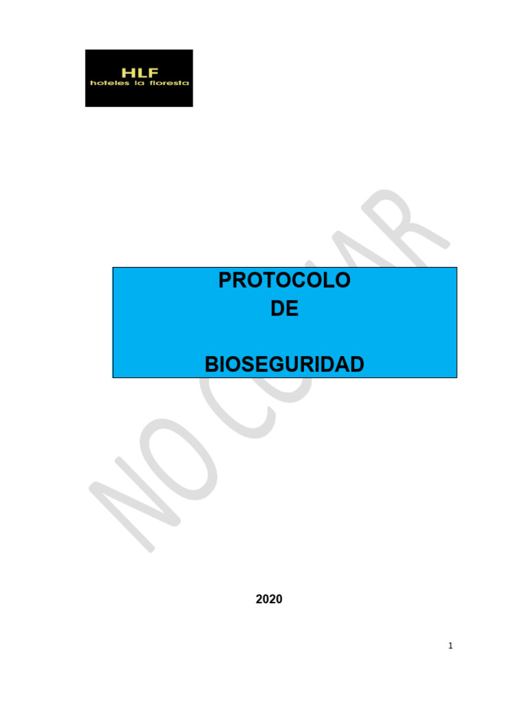 Protocolo de Bioseguridad HLF PLM 2020 | PDF