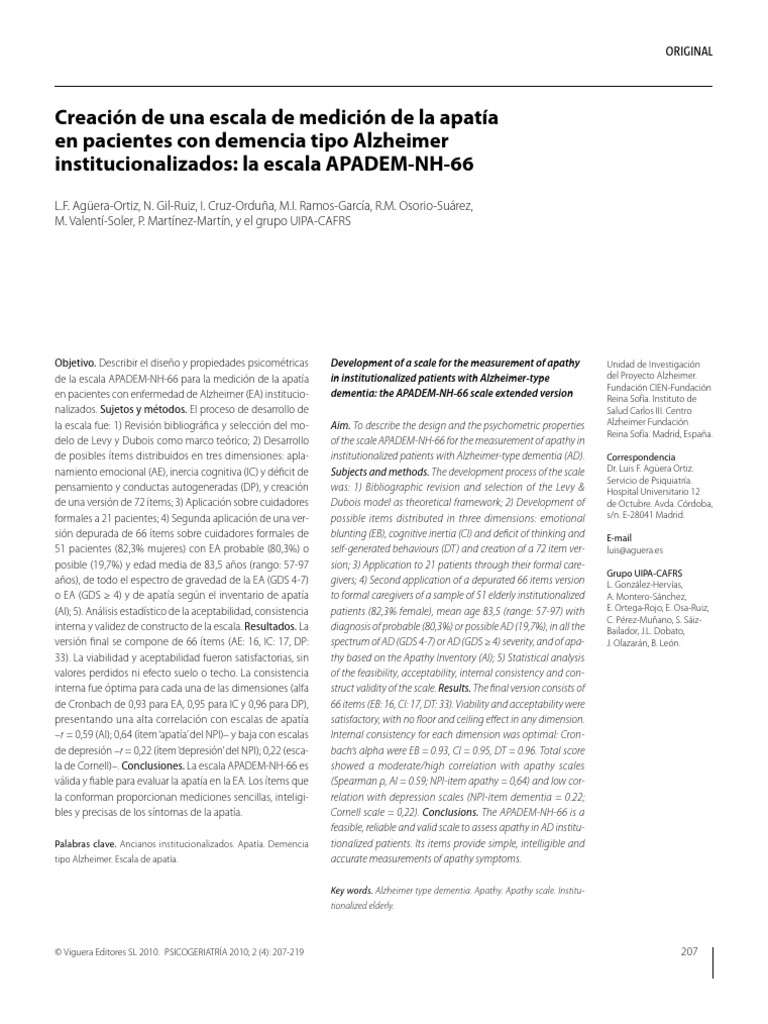 11 Escala Apatia | PDF