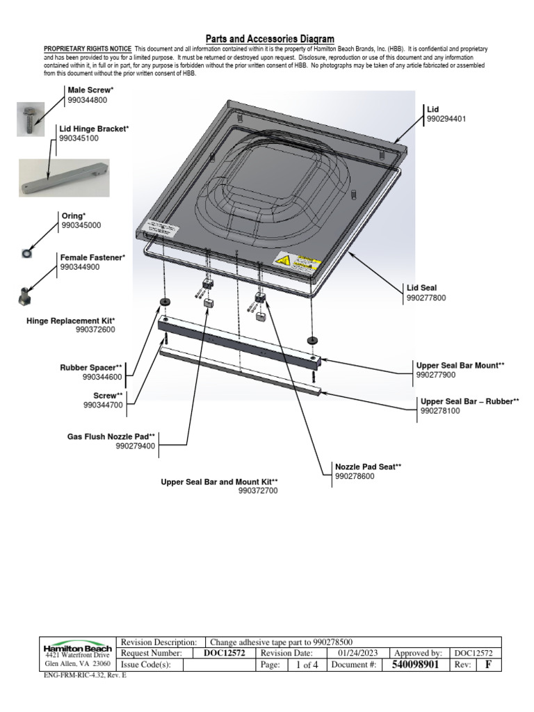 Hamilton Beach Parts Diagram | PDF | Vacuum Tube | Relay