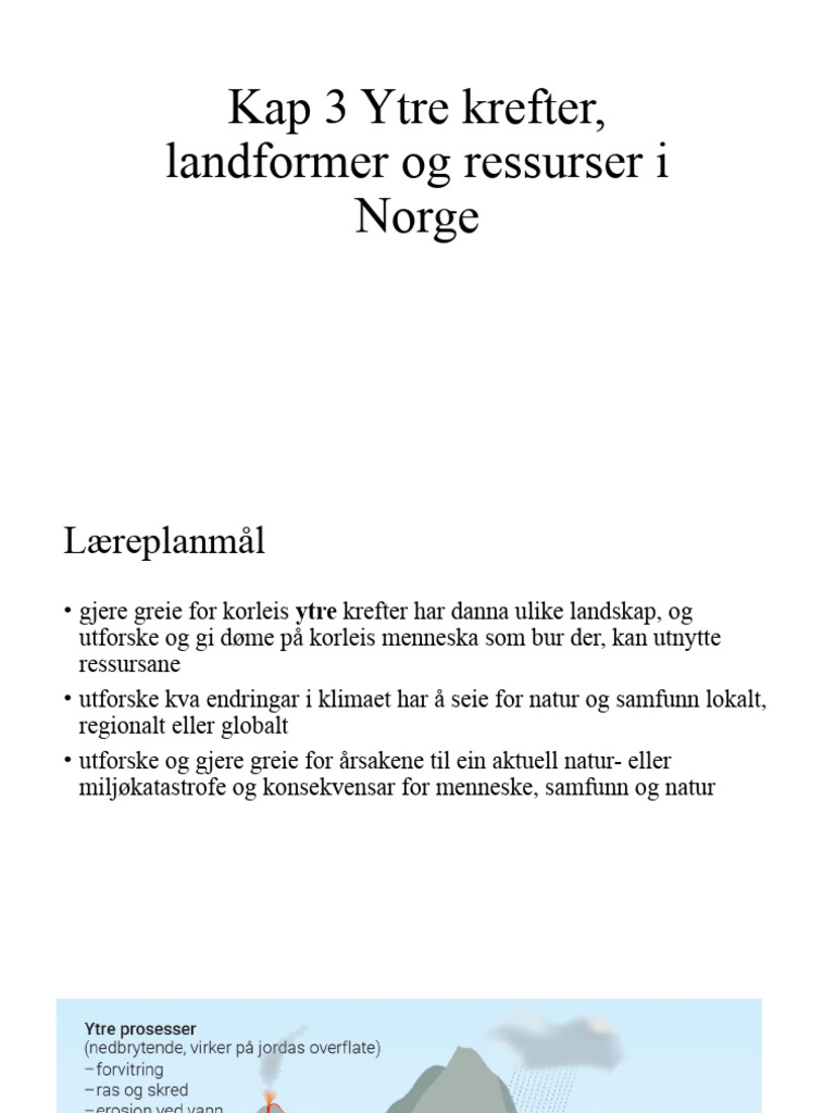 Kap 3 Ytre Krefter Og Landformer 2023 | PDF