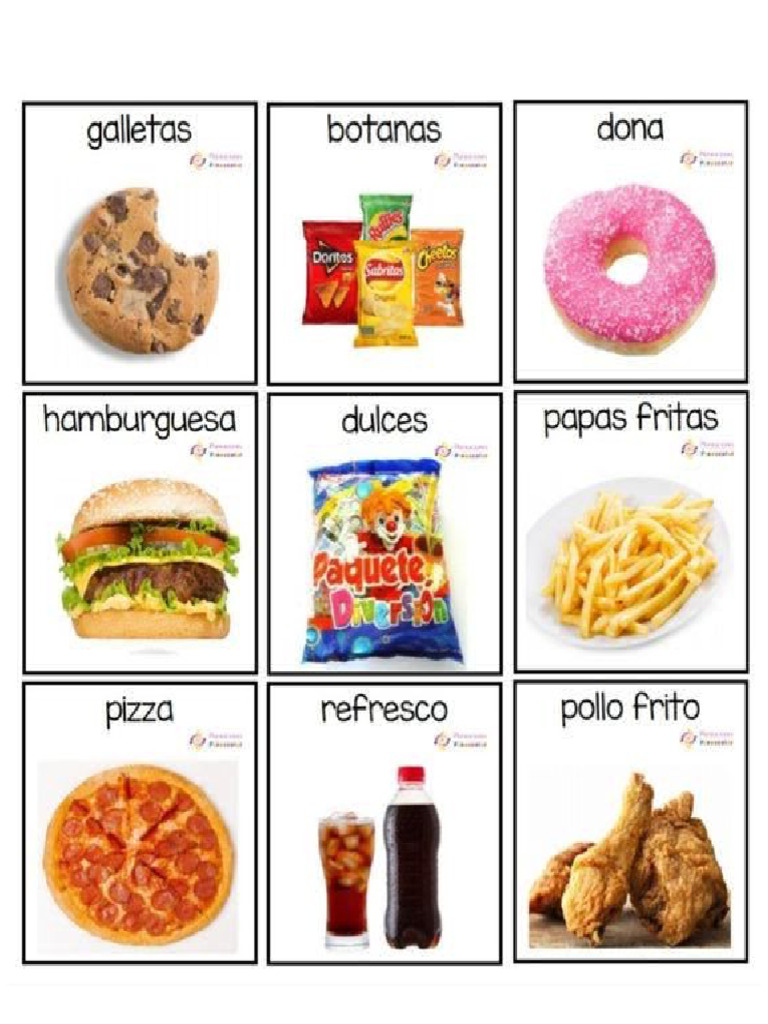 comida saludable-no saludable | PDF