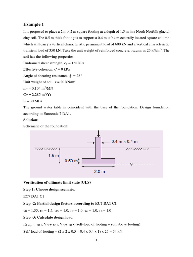 Solution Example 1 | PDF | Applied And Interdisciplinary Physics | Civil Engineering