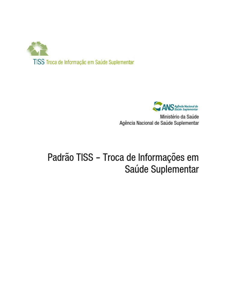 Padrão TISS: Troca de Informações em Saúde | PDF | Troca eletrônica de ...