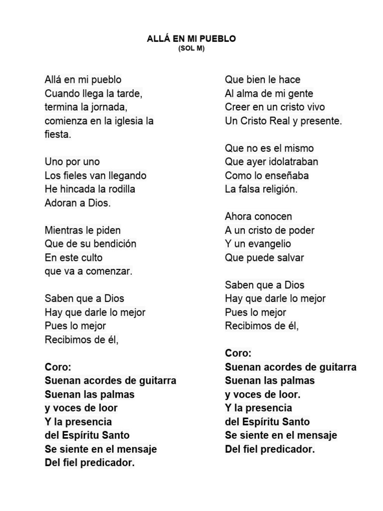 Allá en Mi Pueblo | PDF