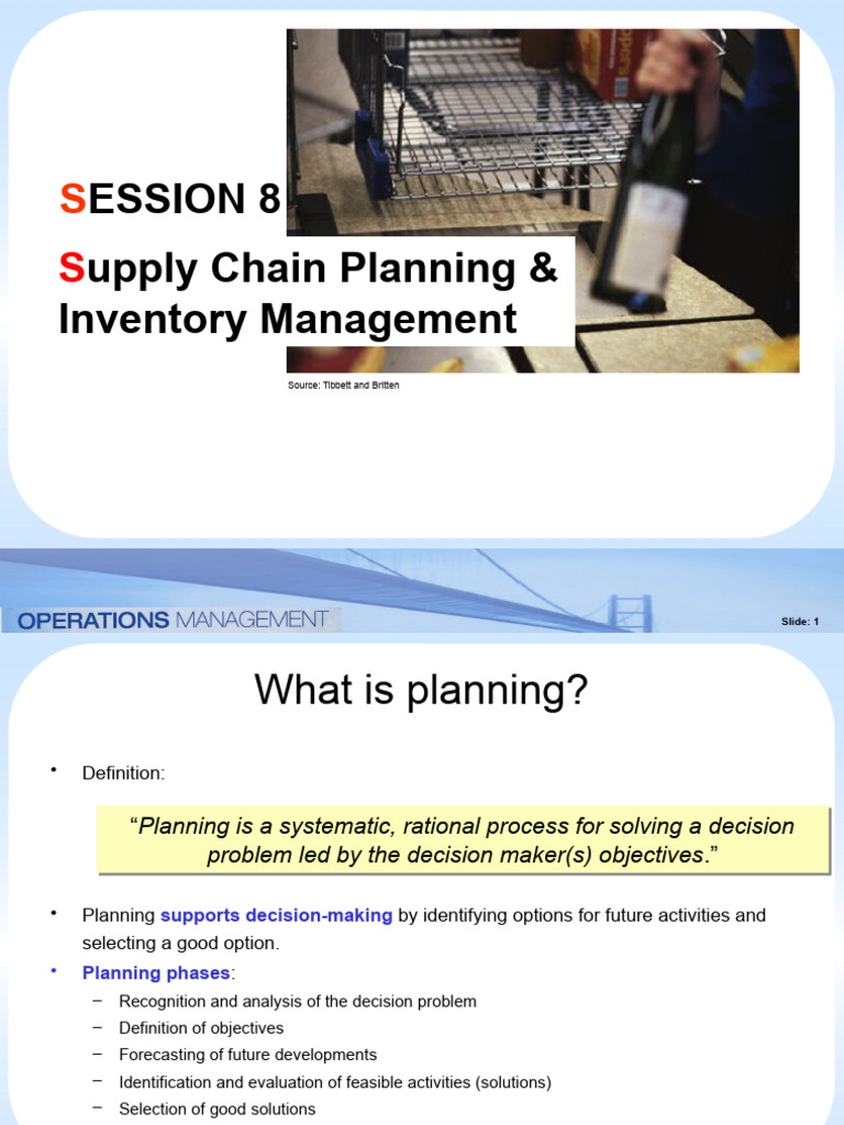 Supply Chain Planning Inventory Management | PDF