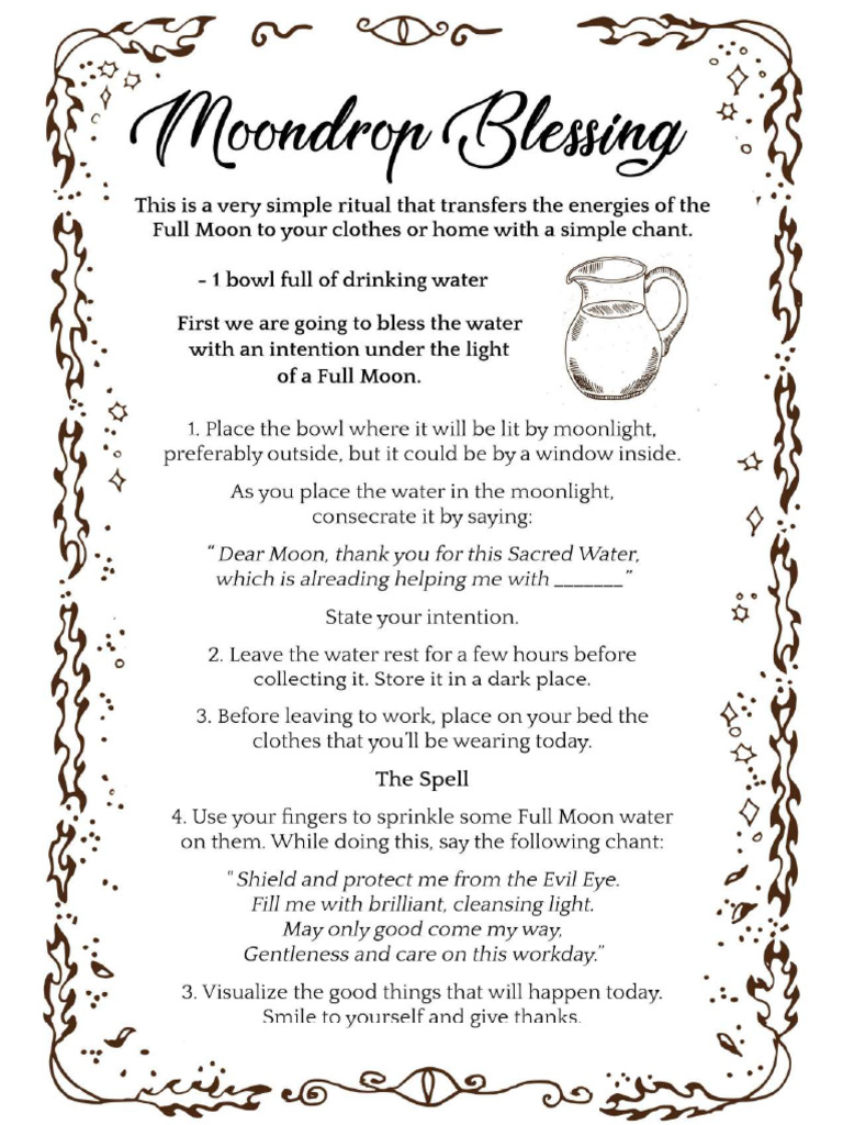 Moondrop Blessing Full Moon Water Spells8 | PDF