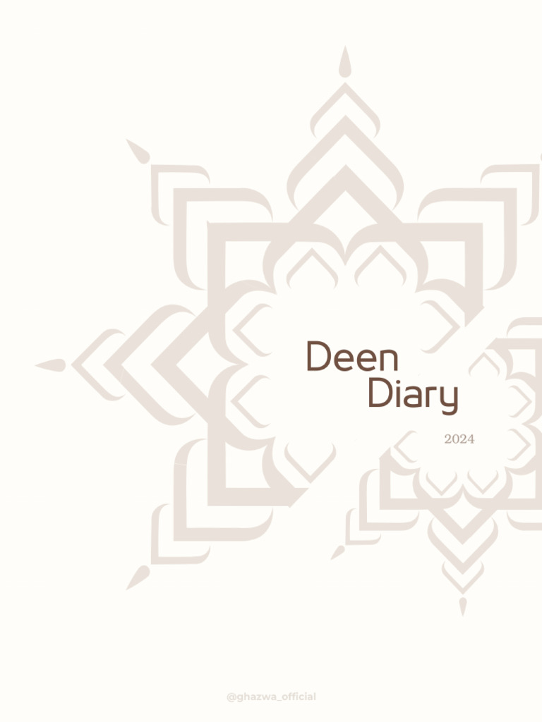 Deen Diary 2024 | PDF | Islamic Jurisprudence | Semitic Words And Phrases